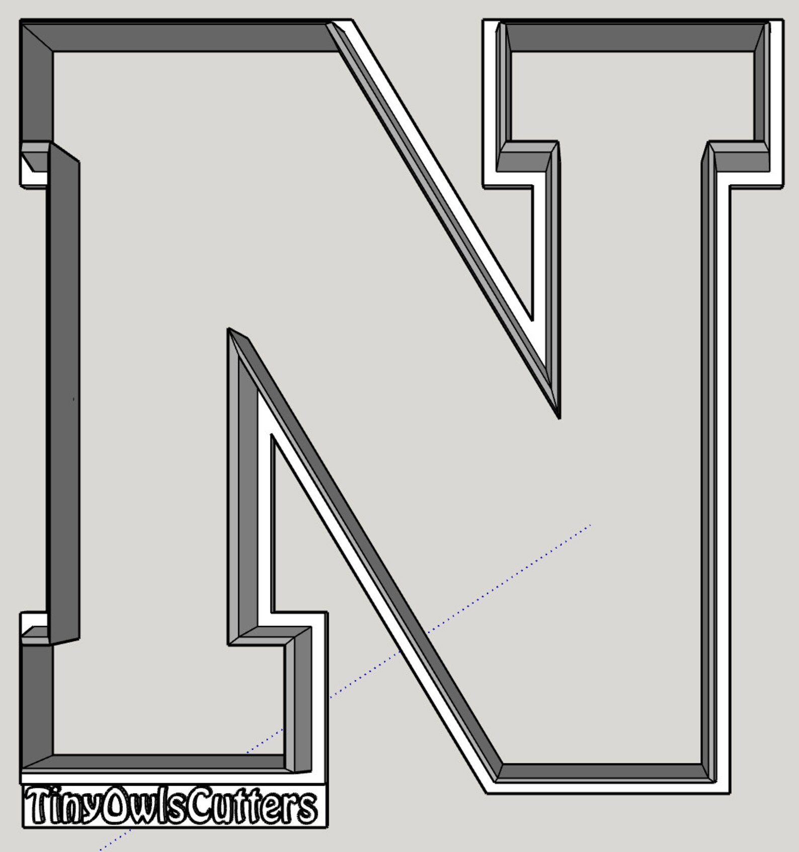 Block Capitals Alphabet Cookie Cutters (K-O) .stl File DIGITAL DOWNLOAD ...