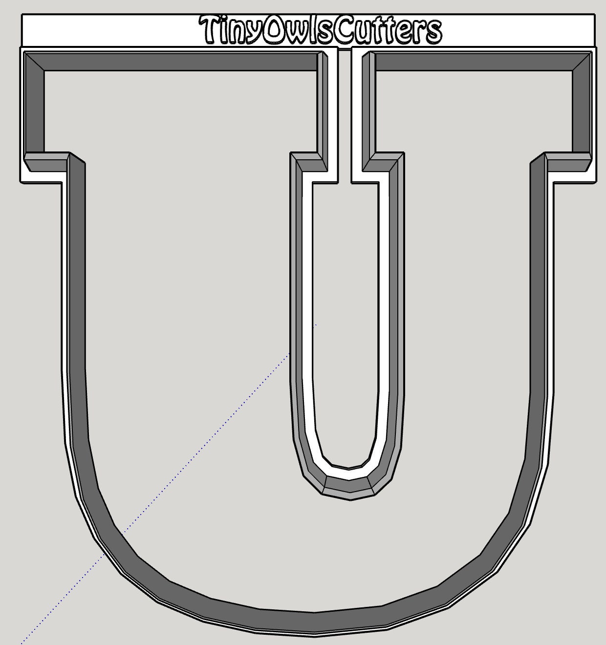 Buy Block Capitals Alphabet Cookie Cutters (U-Z) .stl File DIGITAL ...