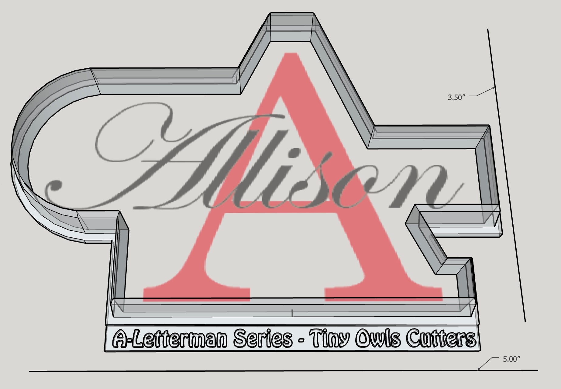 Complete Letterman Cookie Cutter Series A-Z .stl File DIGITAL DOWNLOAD ...