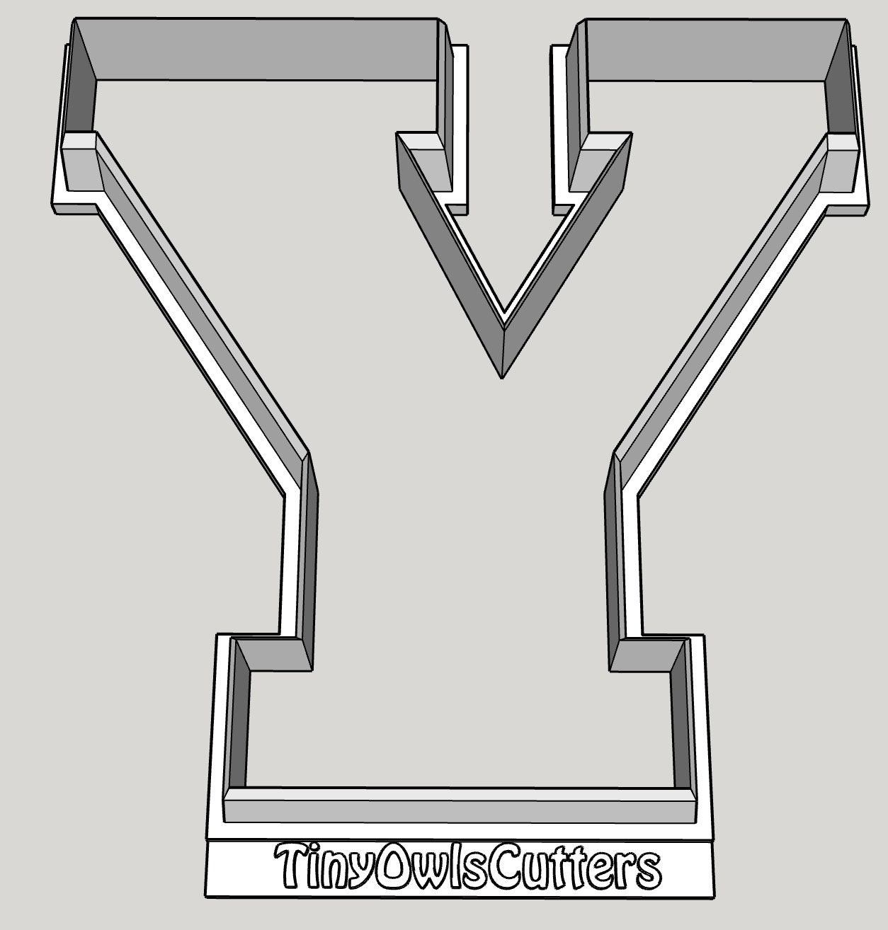 Buy Block Capitals Alphabet Cookie Cutters (U-Z) .stl File DIGITAL ...