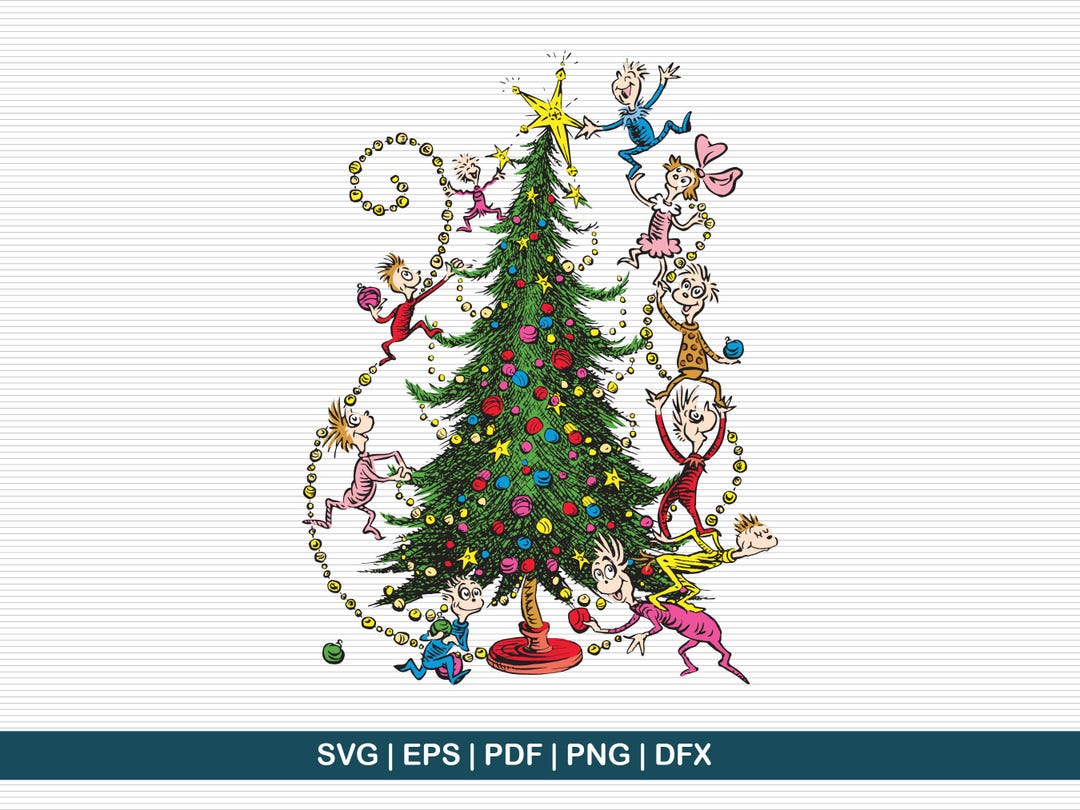 Whoville Christmas Tree Digital Design File Pack | Grinchmas Download ...
