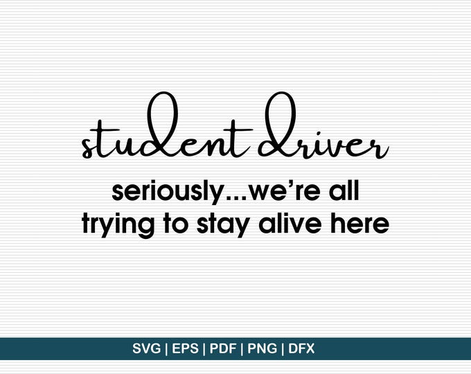 Student Driver SVG File - Student Driver DXF File - Student Driver ...