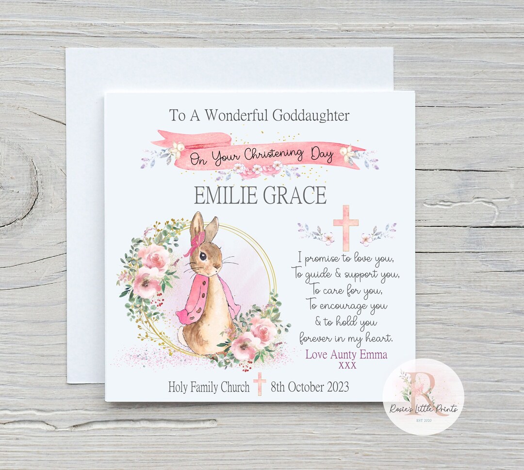 Goddaughter Christening Card Christening Card Goddaughter Card Baby ...