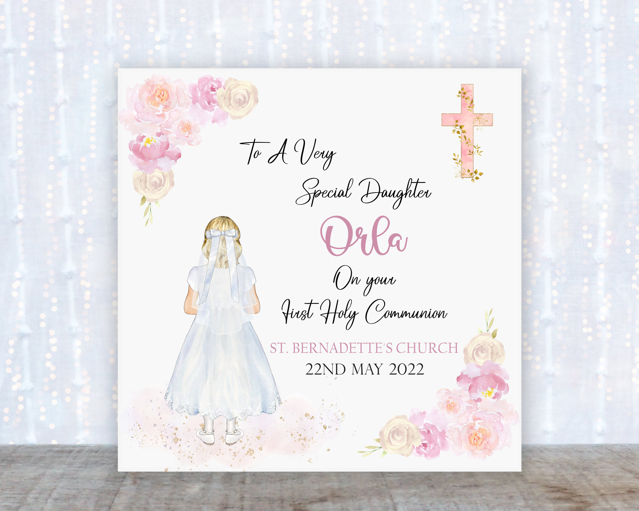 First Holy Communion Cards For Girls