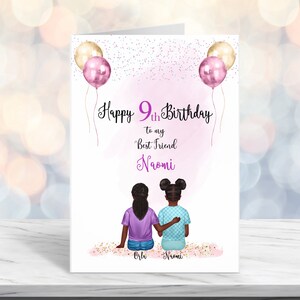 Girls Birthday Card; Children's Bestie Card; Best Friend Card; Kids ...