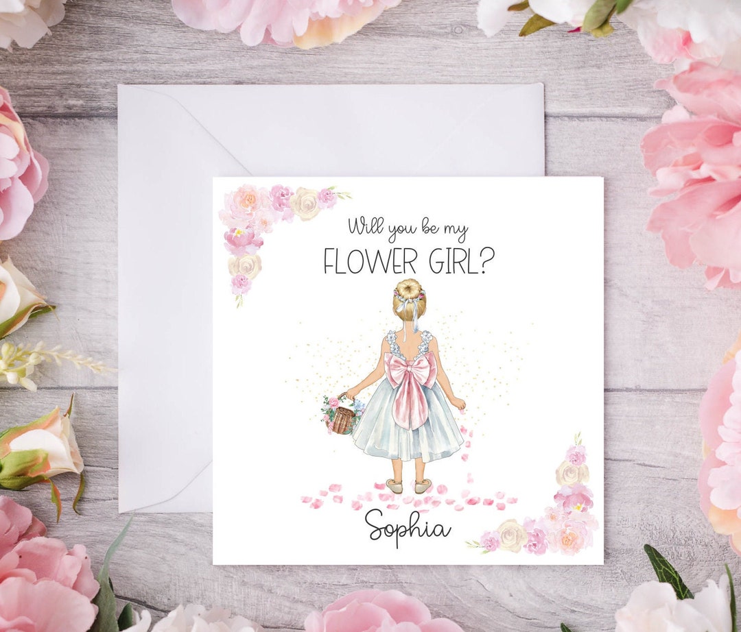 Flower Girl Card; Will You Be My Flower Girl Card; Flower Girl Proposal ...