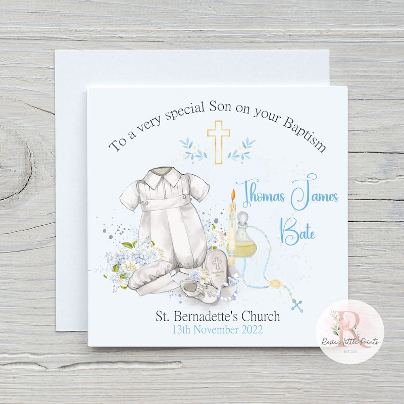 Baptism Card - Etsy