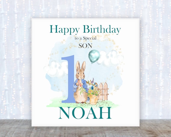 Peter Rabbit Birthday Card Boy Birthday Card Birthday Card - Etsy