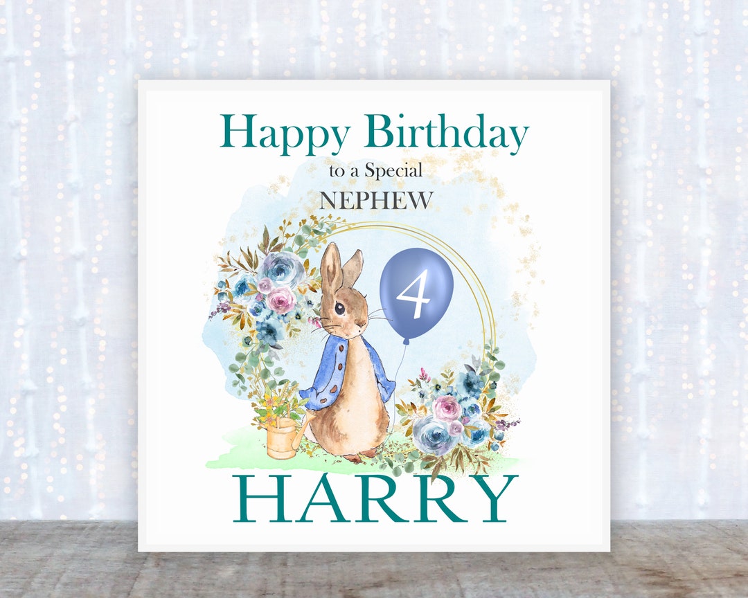 Peter Rabbit Birthday Card; 1st Birthday Card; Birthday Card; Special ...