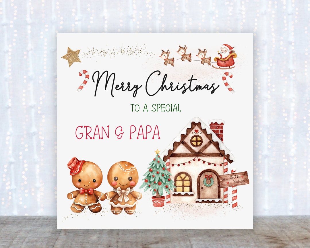 Personalised Christmas Card Gingerbread Man Christmas Card Christmas ...