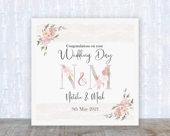 Wedding Card Personalised Wedding Card Congratulations on - Etsy