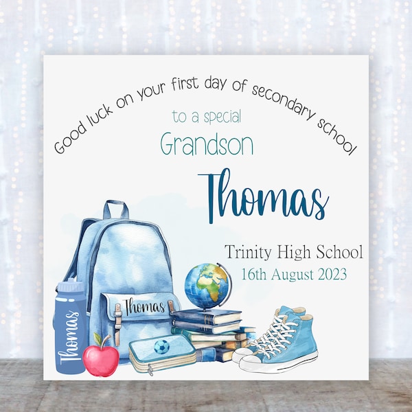 First Day in High School Cards - Etsy UK