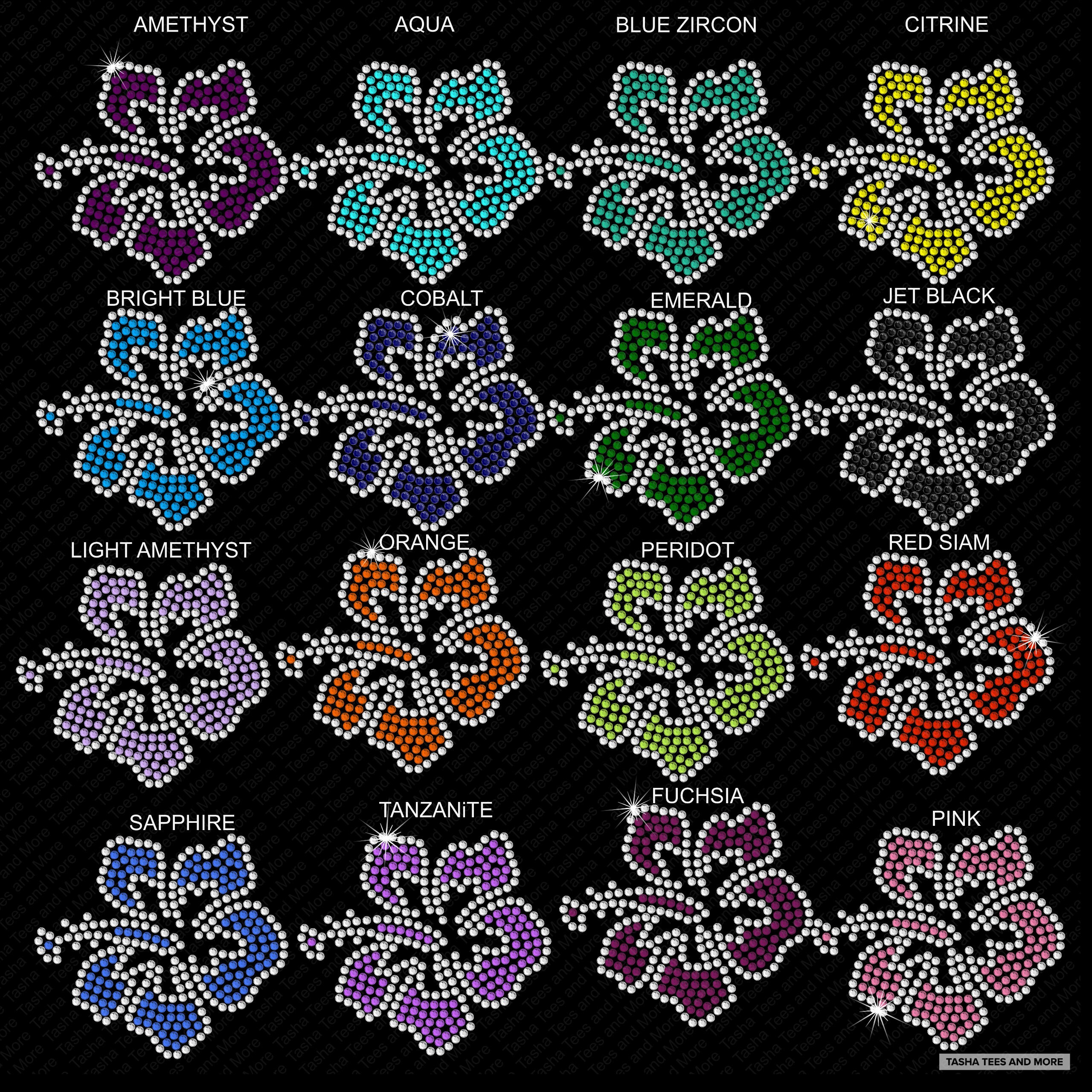Hibiscus Flower Rhinestone Decal - Etsy