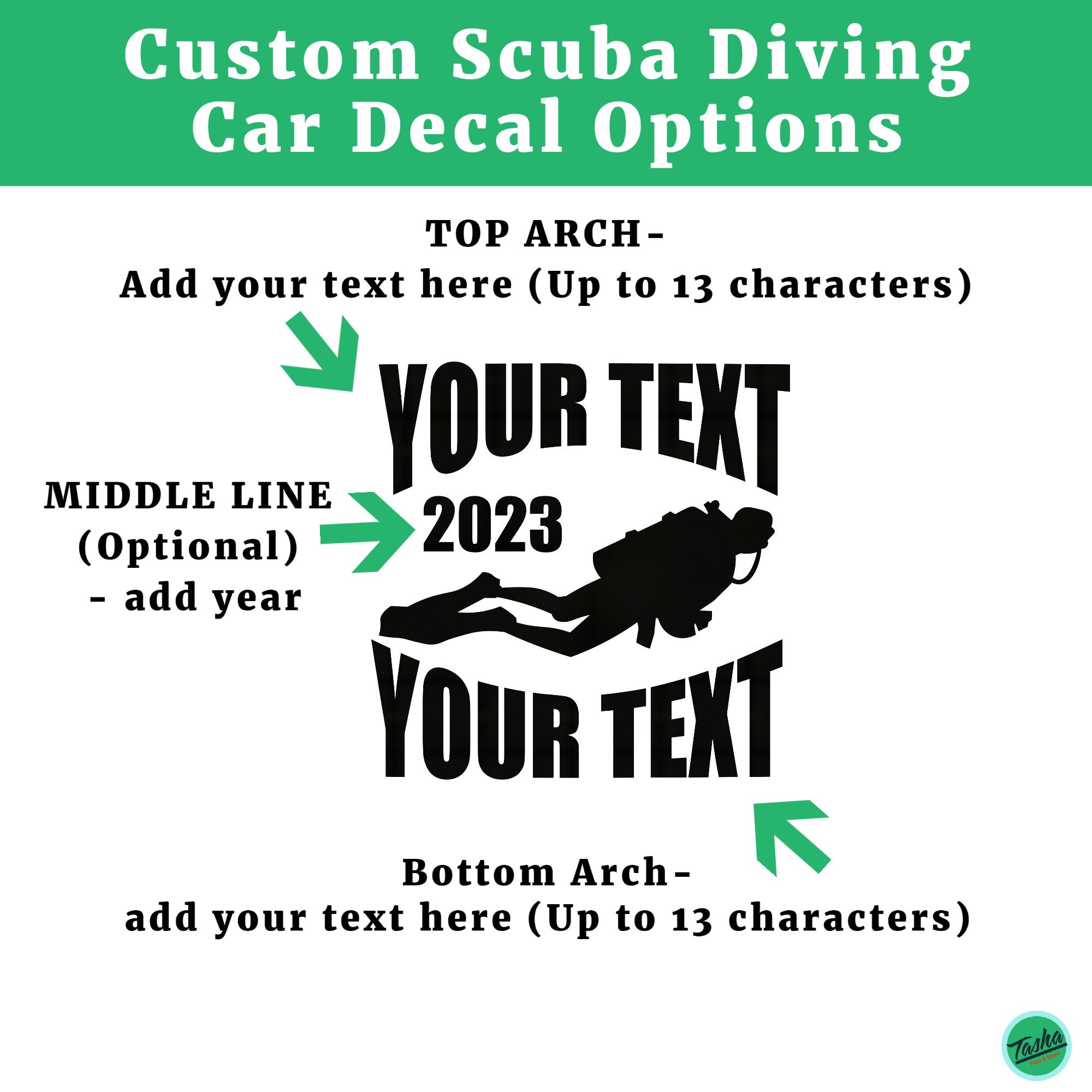 Custom Scuba Diving Car Decal - Etsy