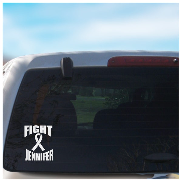 Pink Ribbon Decal - Etsy