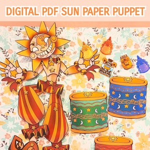 Digital PDF Sun Paper Puppets FNAF SB - Etsy