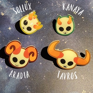 Homestuck Troll Skulls Glow Pins Matte Design - Etsy