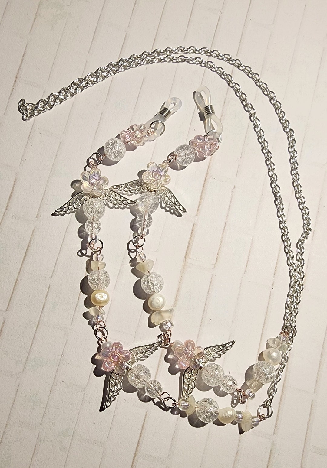 Deluxe Custom Eyeglass Chain | Beaded With Chain and Charms - Etsy