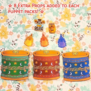 Bundle| Digital PDF Sun and Moon Paper Puppets | FNAF SB - Etsy