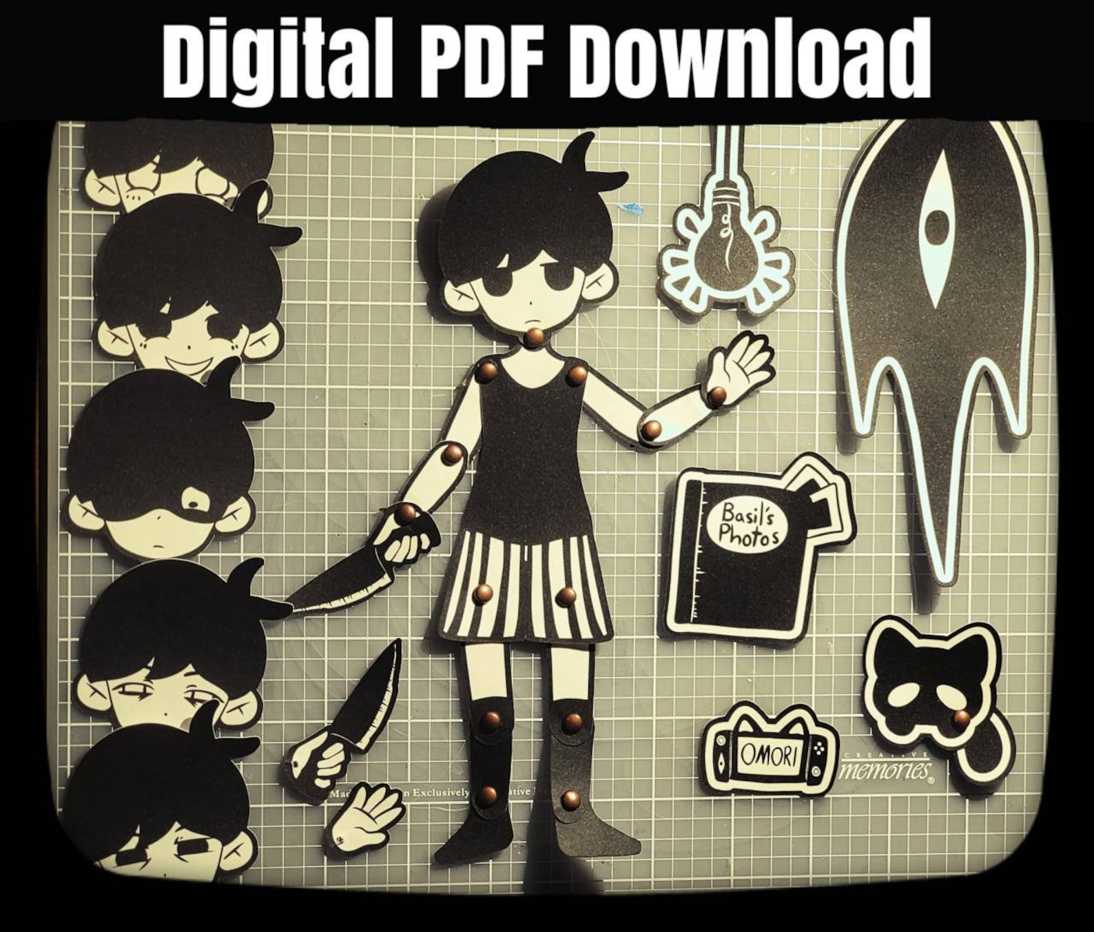 Digital PDF OMORI Paper Puppet - Etsy