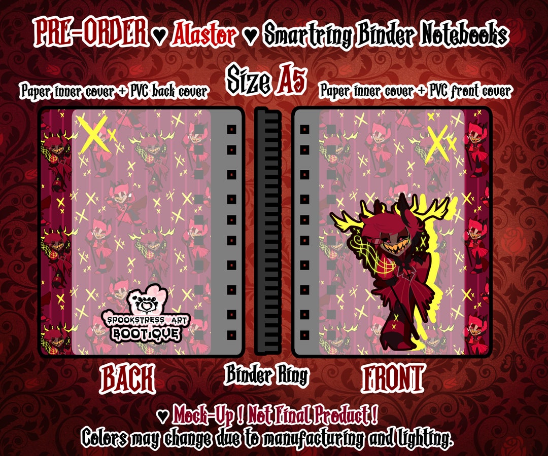 PRE-ORDER Hazbin Alastor A5 Smart Ring Binder Notebooks - Etsy UK
