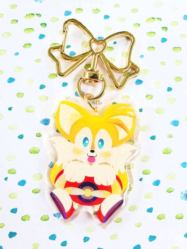 Sonic Floaties Charms 2 Inch Acrylic Glitter Keychains - Etsy