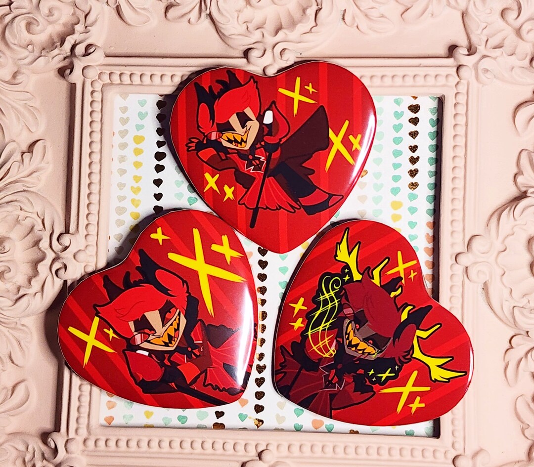HH Alastor Heart Buttons 58mm - Etsy UK