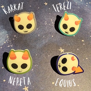 Homestuck Troll Skulls Glow Pins Matte Design - Etsy