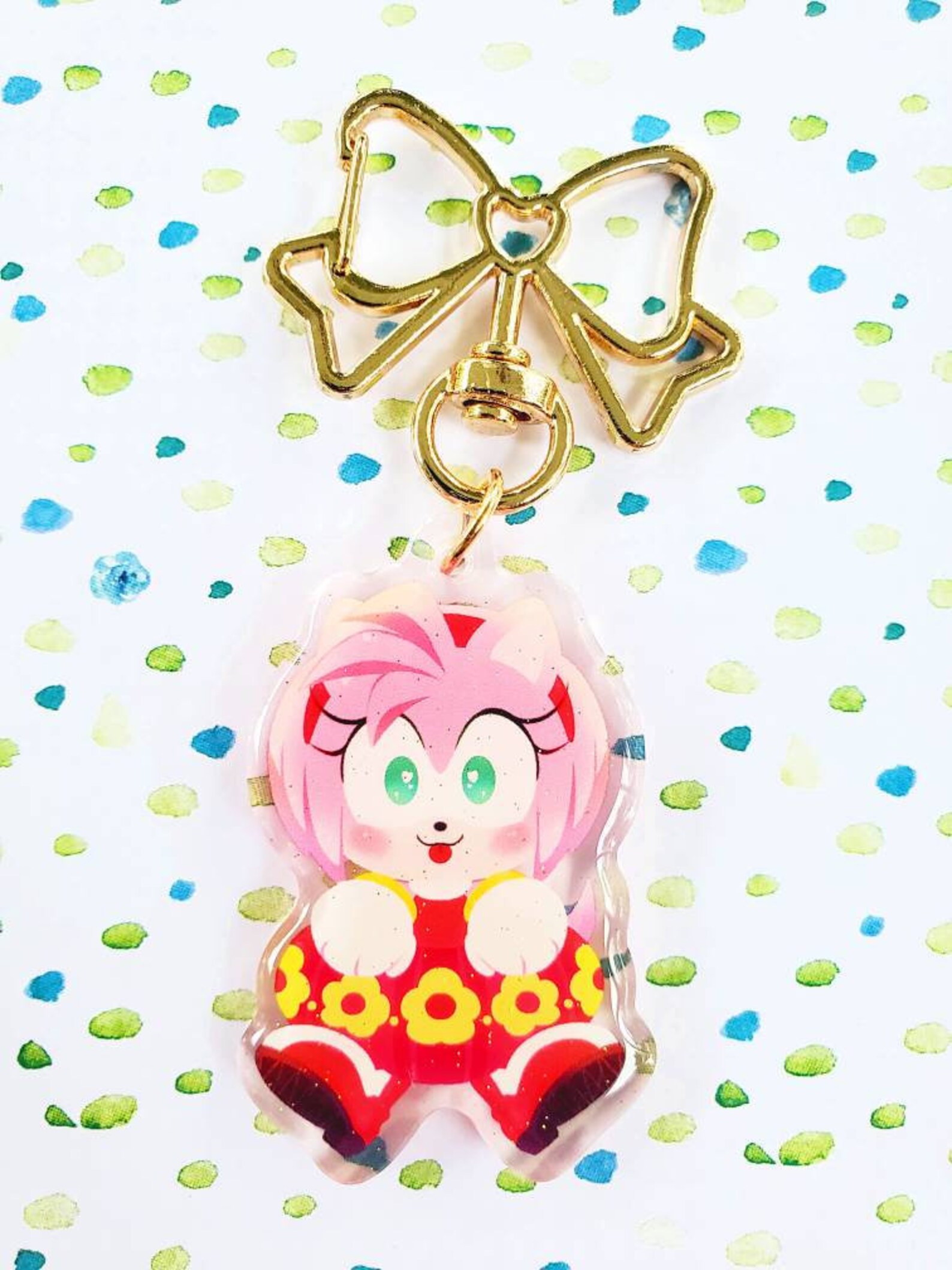 Sonic Floaties Charms 2 Inch Acrylic Glitter Keychains - Etsy