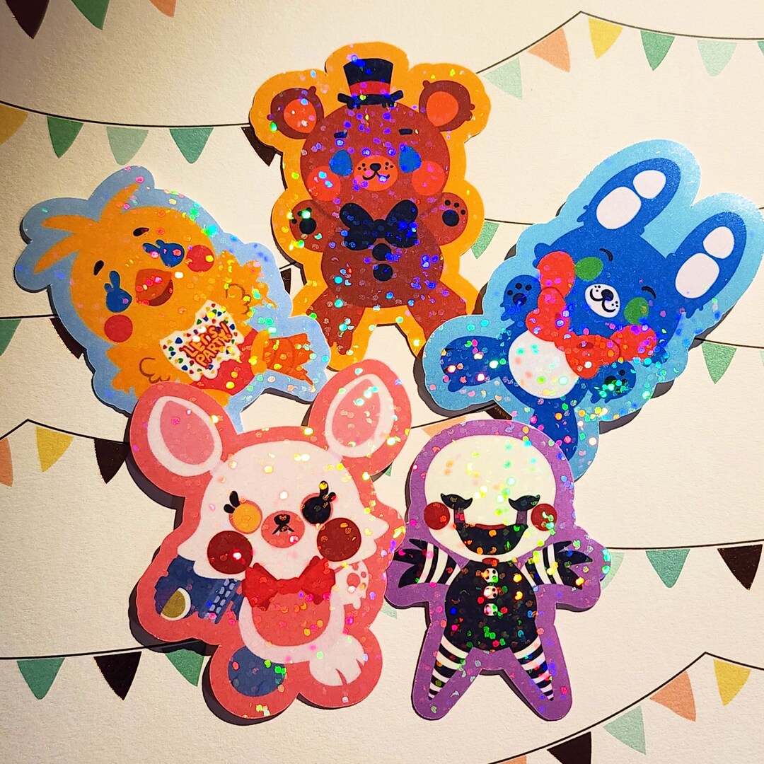 Chibi Fnaf 2 Stickers Holographic Water-resistant Handmade - Etsy