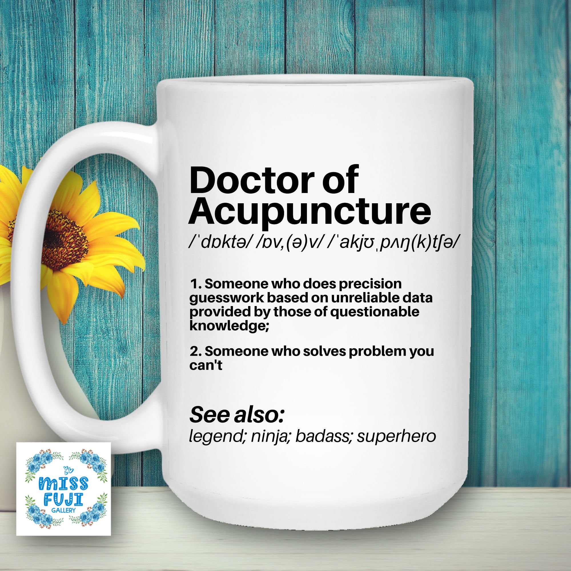 Doctor of Acupuncture Definition Mug , Acupuncturist Gift ...