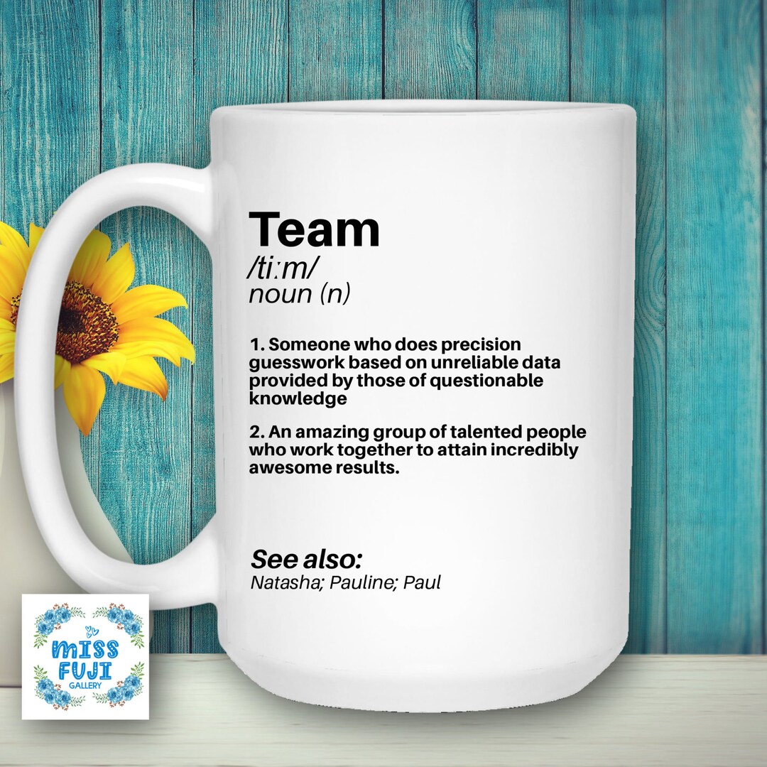 TEAM Dictionary Mug , Definition Mug , Team Office Decor , Coworker ...