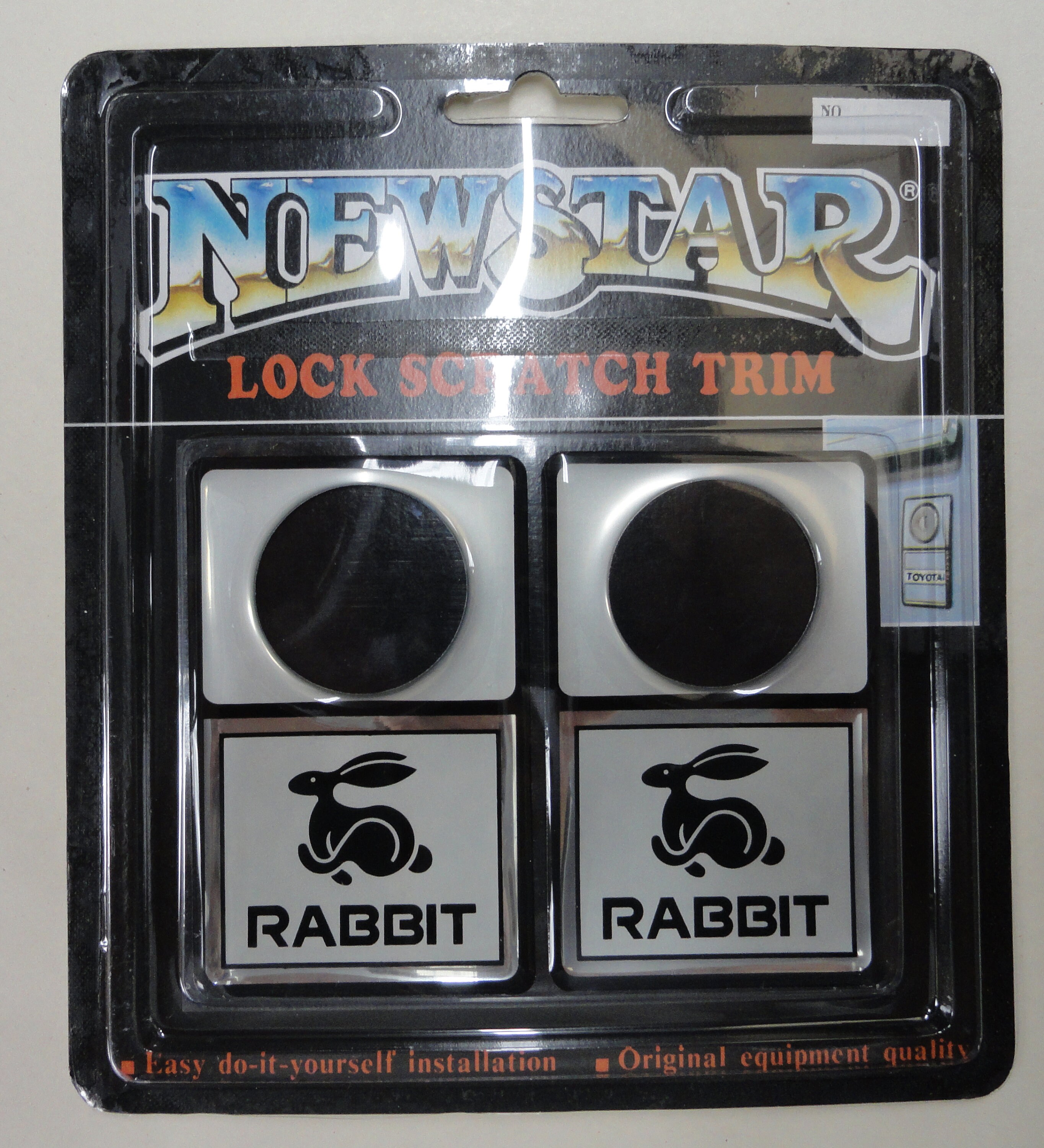 Vintage 80's 90's Automotive Door Lock Scratch Guard Accent Trim RABBIT ...