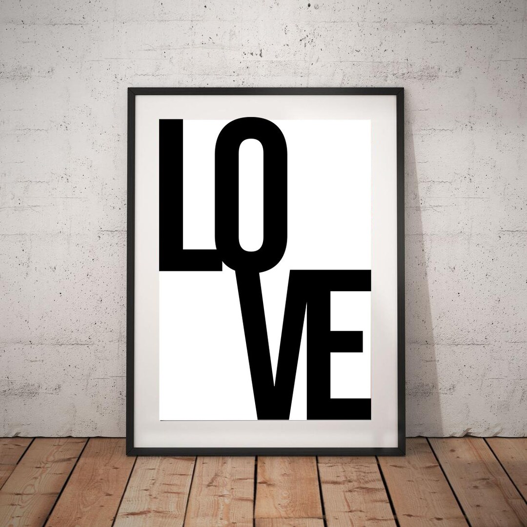 Póster de amor, Arte mural, Regalo del Día de San Valentín, Impresión ...