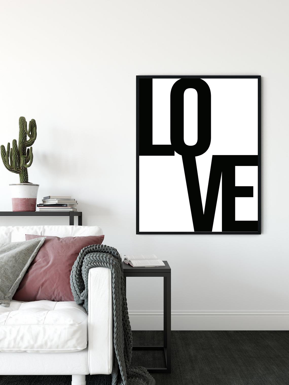 Póster de amor, Arte mural, Regalo del Día de San Valentín, Impresión ...