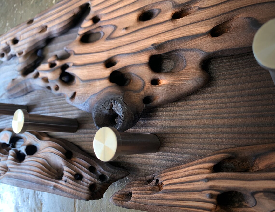 Handcrafted Farm House Drift Wood Mask/keys/coat Hanger With - Etsy