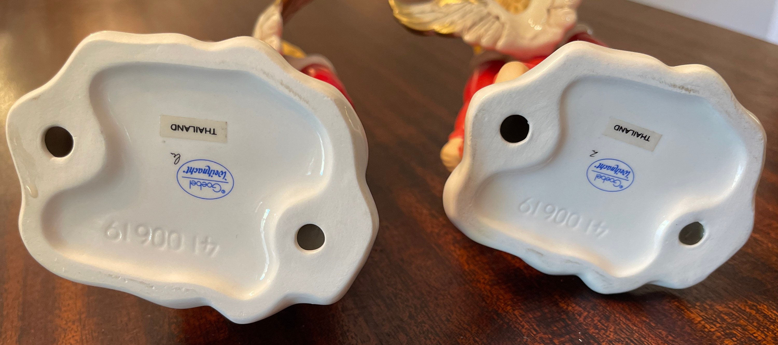 Rare Gobel Mid Century Gobel Angels ,numbered on Bottom ,set of 2 , One ...