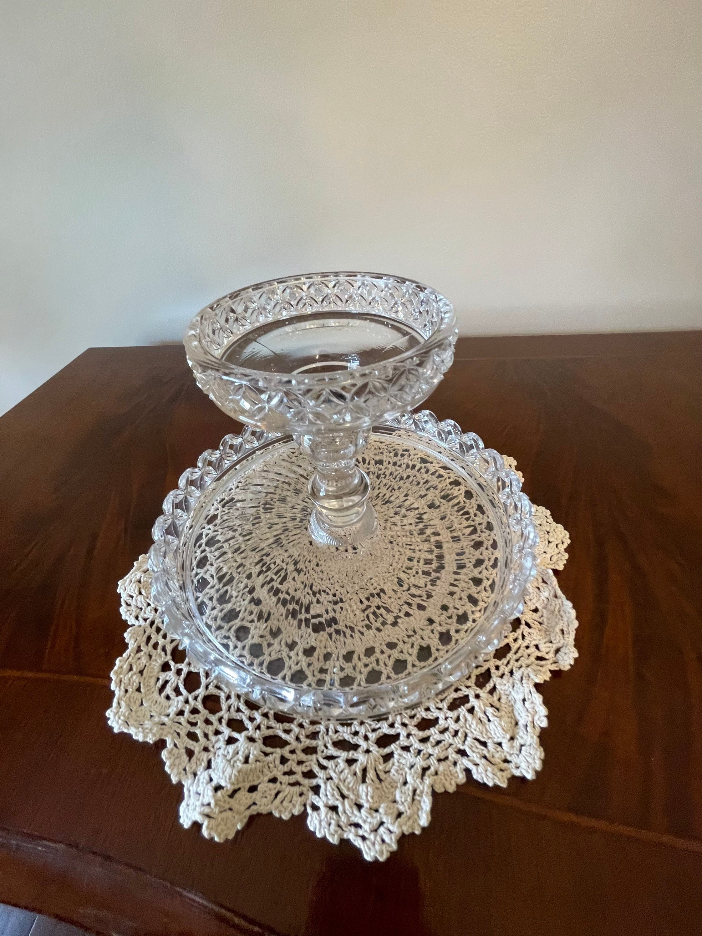 Vintage Model Flint Glass Company Late 1800s EAPG Cake Plate With Rum ...