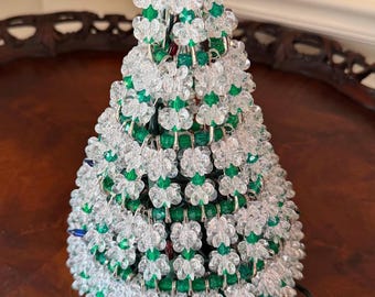Vintage Safety Pin and Bead Christmas Tree Decor - Etsy