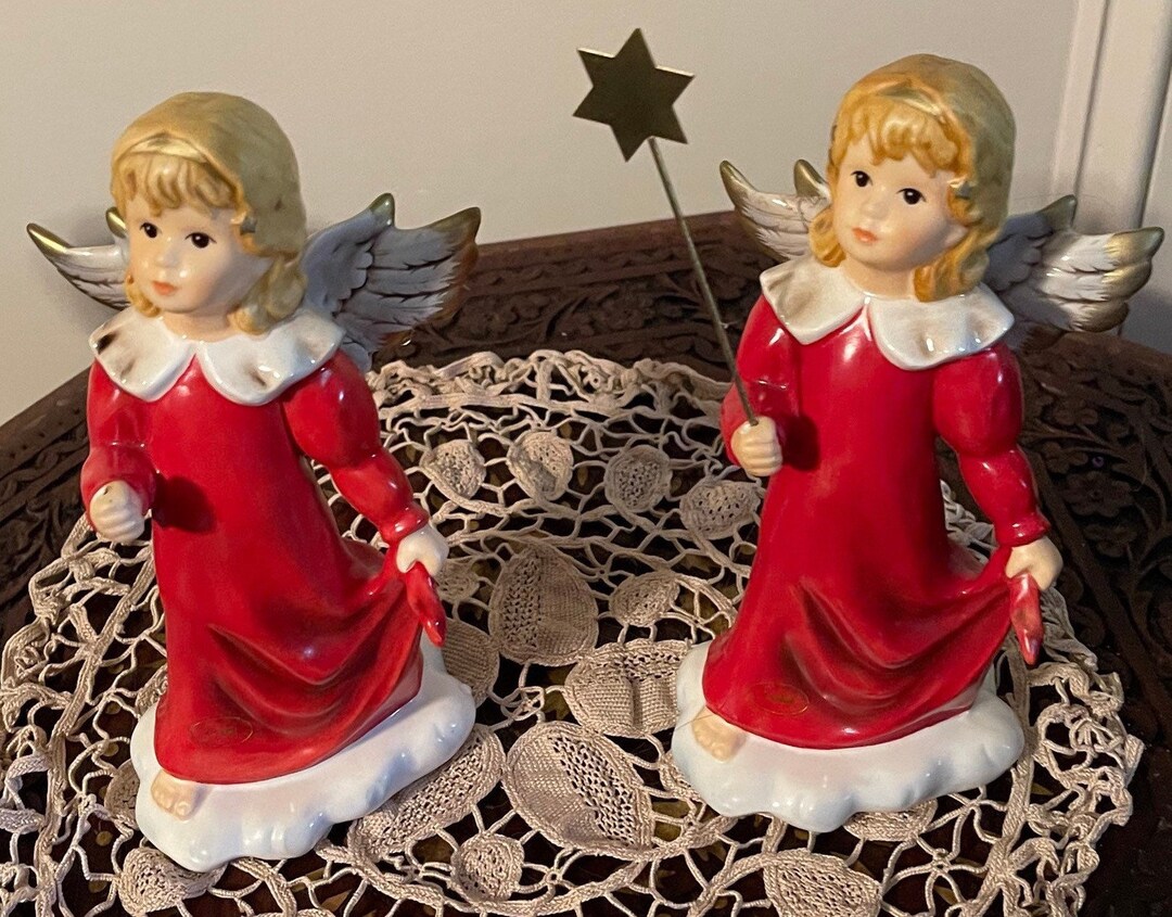 Rare Gobel Mid Century Gobel Angels ,numbered on Bottom ,set of -2 ...