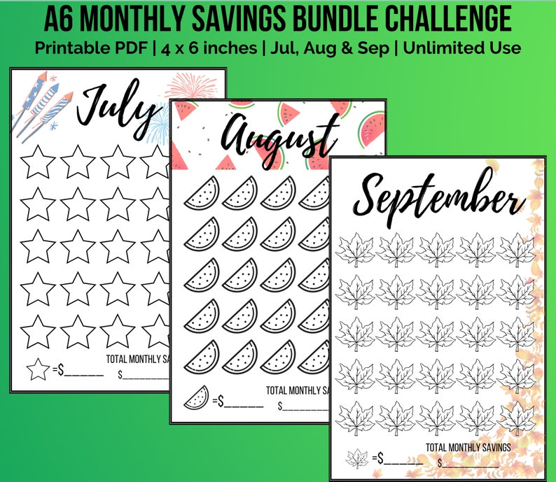 Savings Challenge Printable | 12 Months Challenge | Printable PDF ...