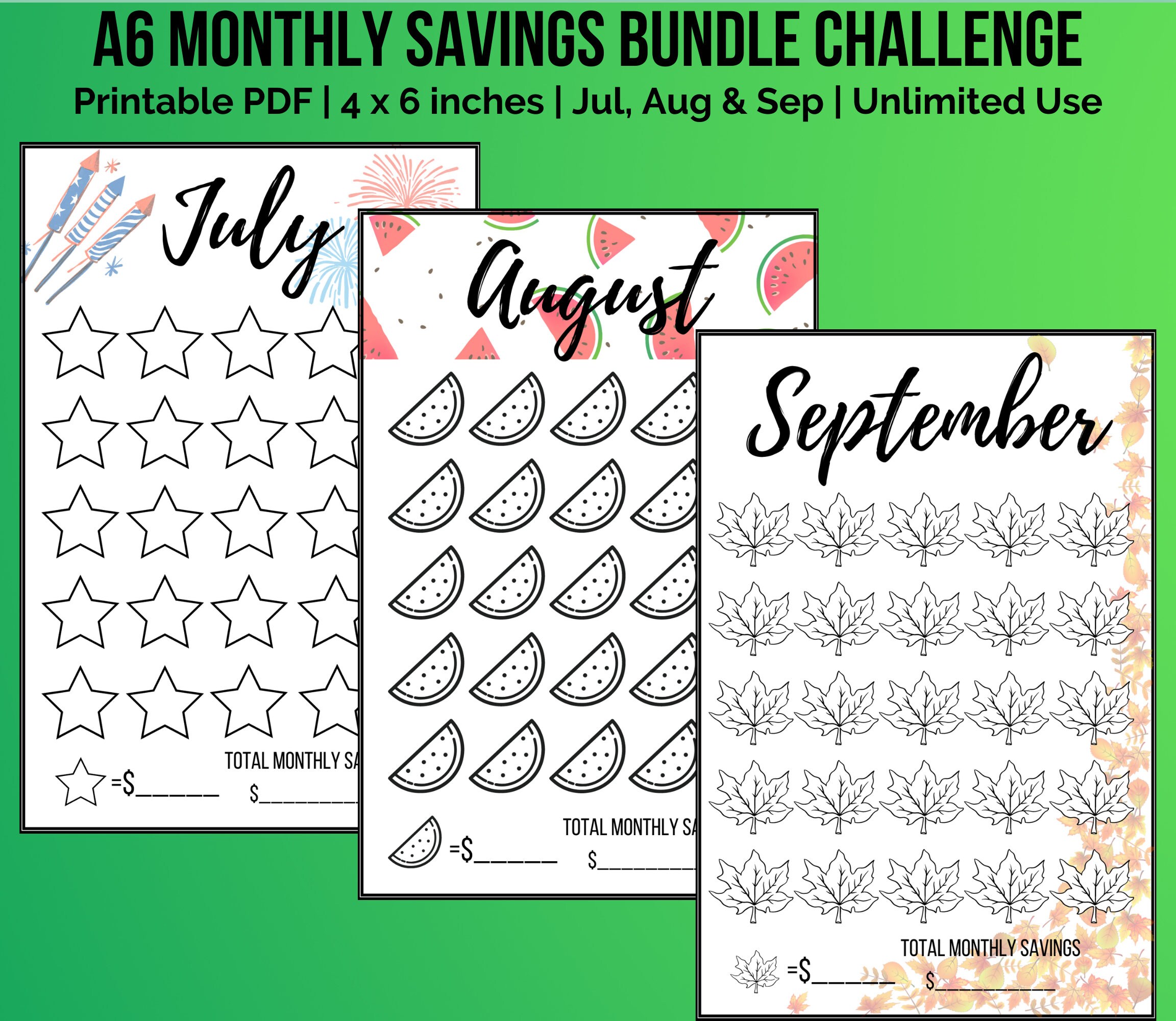 Savings Challenge Printable | 12 Months Challenge | Printable PDF ...