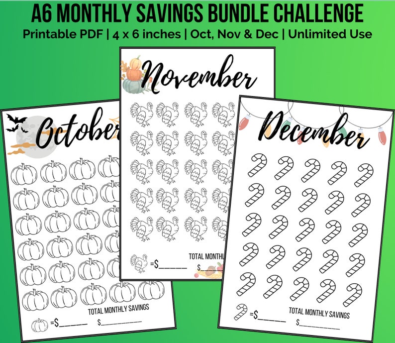 Savings Challenge Printable 12 Months Challenge Printable - Etsy