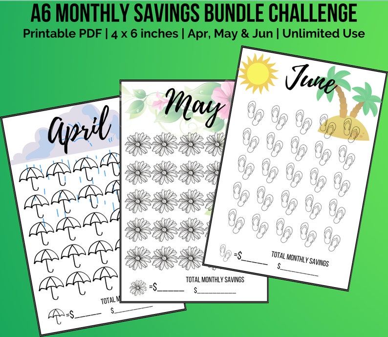 Savings Challenge Printable | 12 Months Challenge | Printable PDF ...