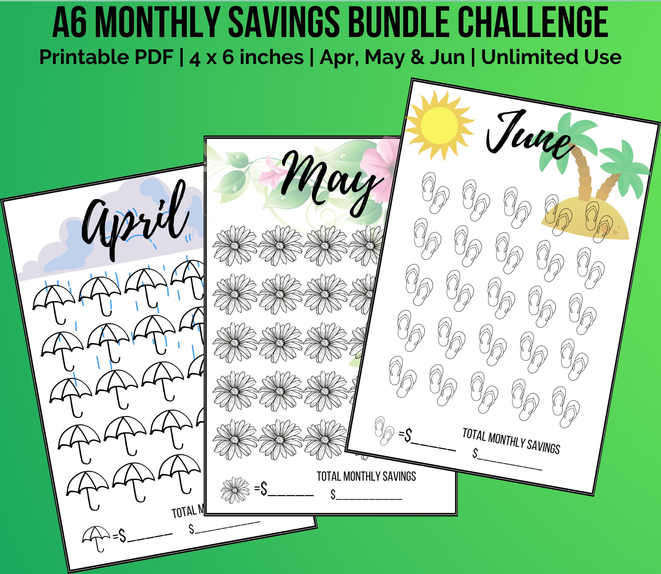 Savings Challenge Printable | 12 Months Challenge | Printable PDF ...