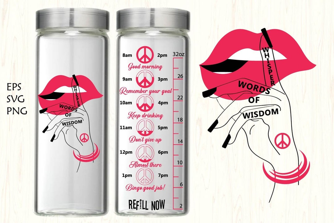 Water Tracker Svgwater Bottle Measurementssvg Cut Files for - Etsy