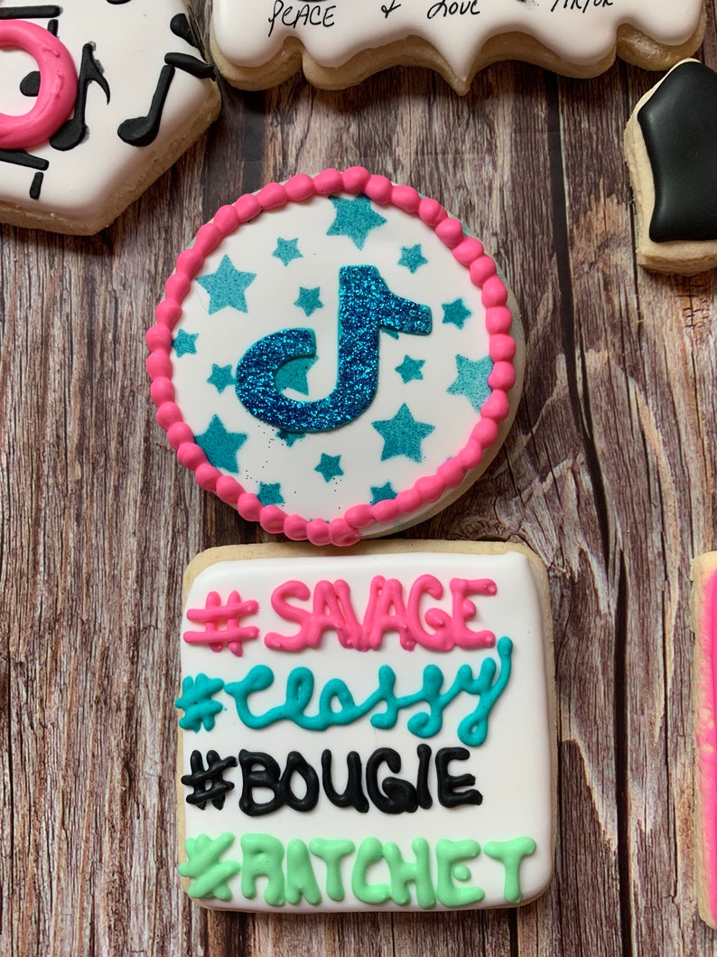 Social Media Custom Decorated Sugar Cookies - Etsy