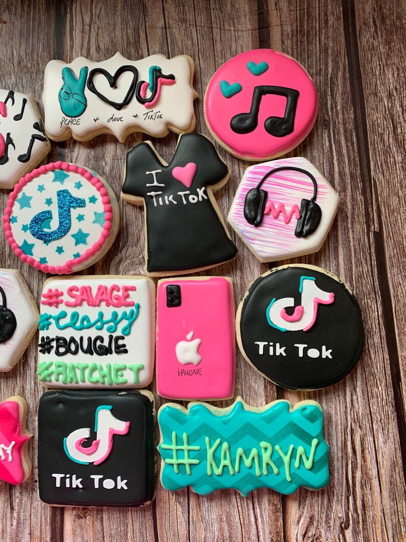 Social Media Custom Decorated Sugar Cookies - Etsy