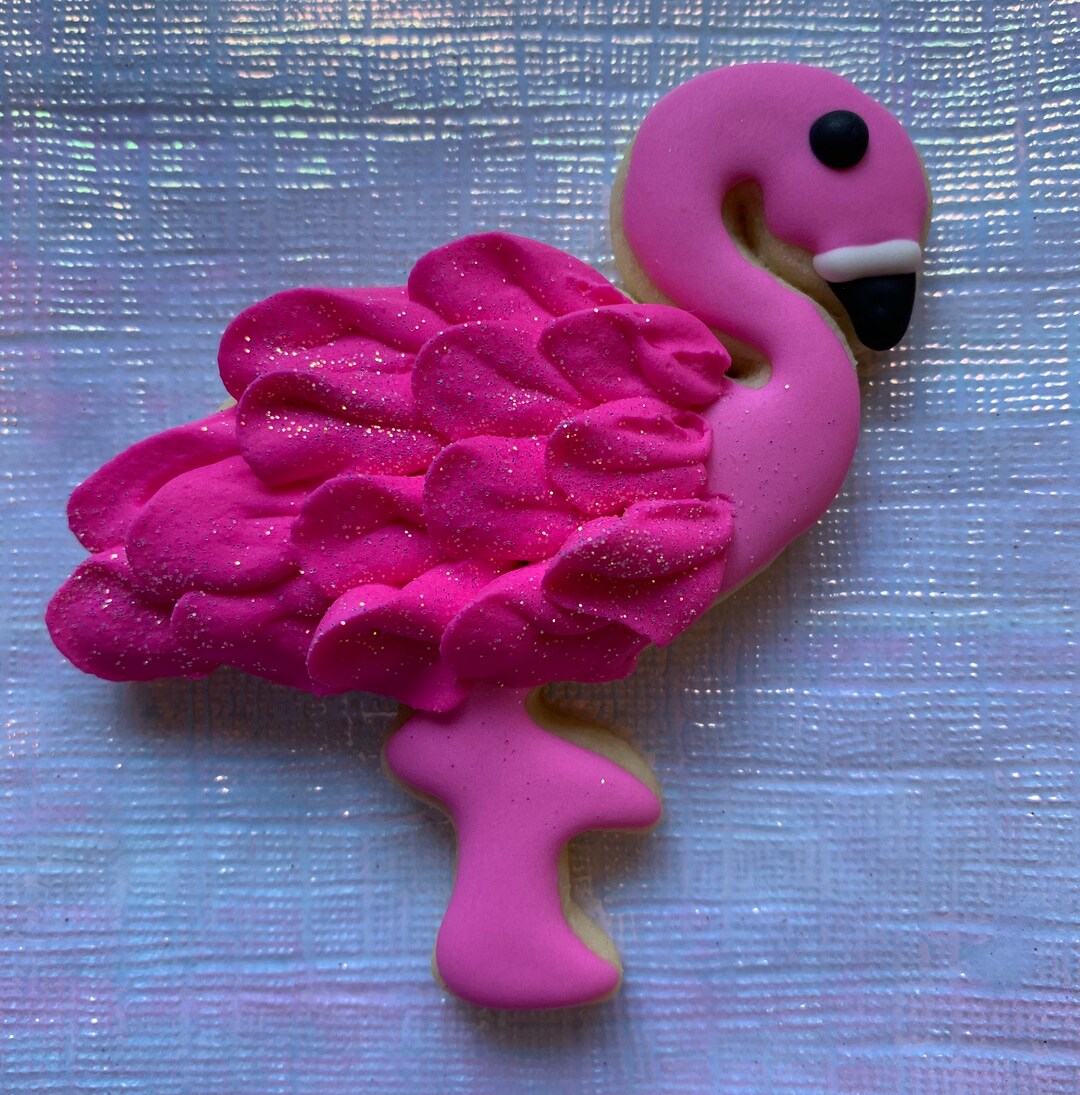 Custom Decorated Flamingo Sugar Cookies - Etsy