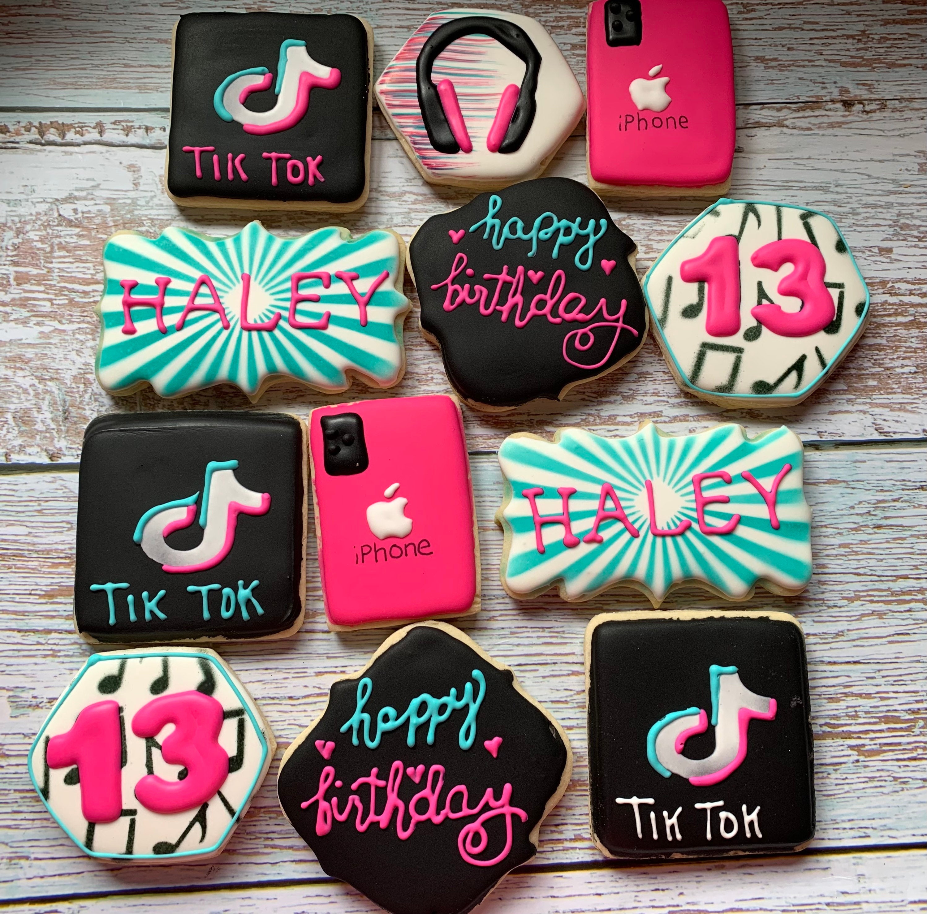 Social Media Custom Decorated Sugar Cookies - Etsy